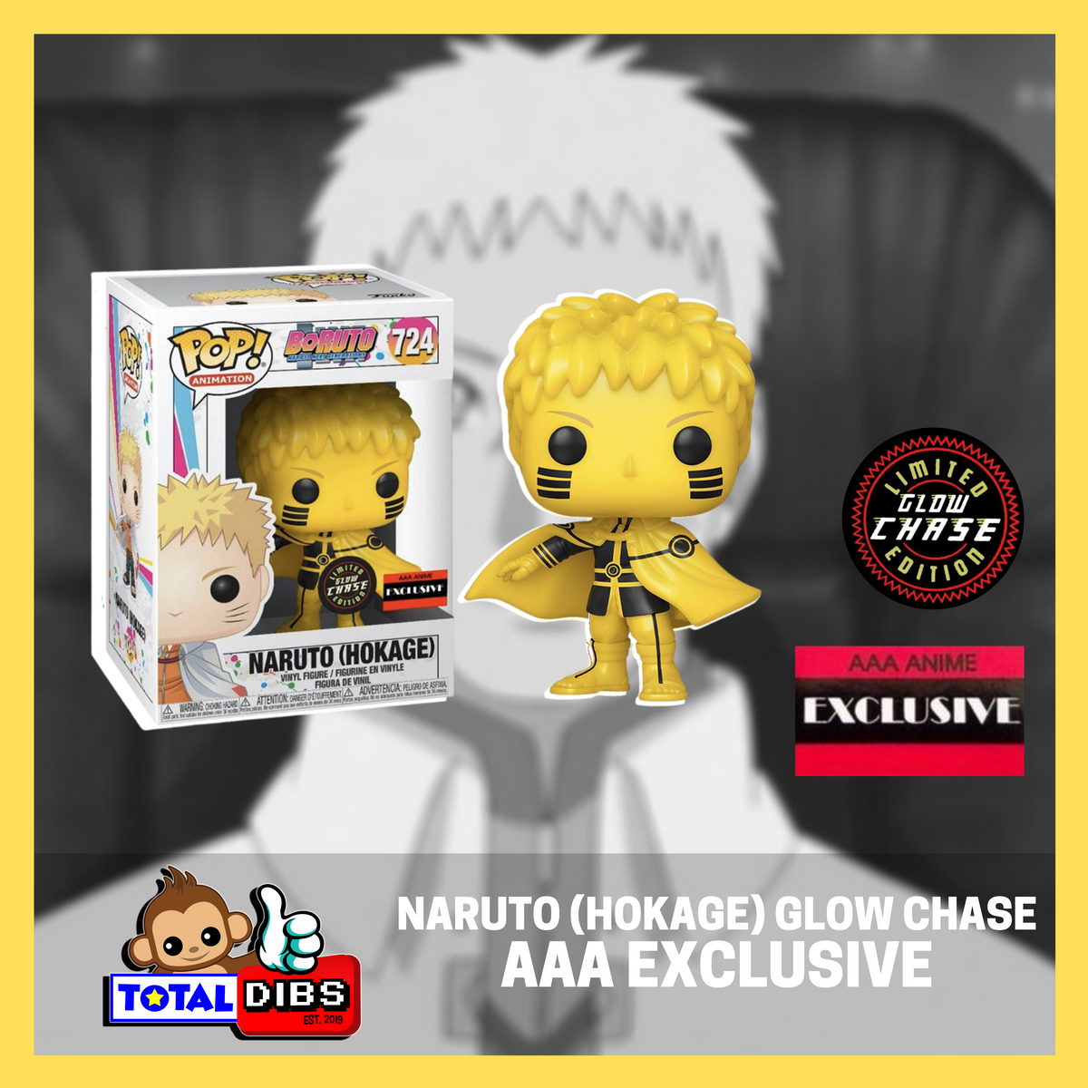 AAA Exclusive - Pop! Animation Boruto - Naruto Hokage Glow Chase Pop ...