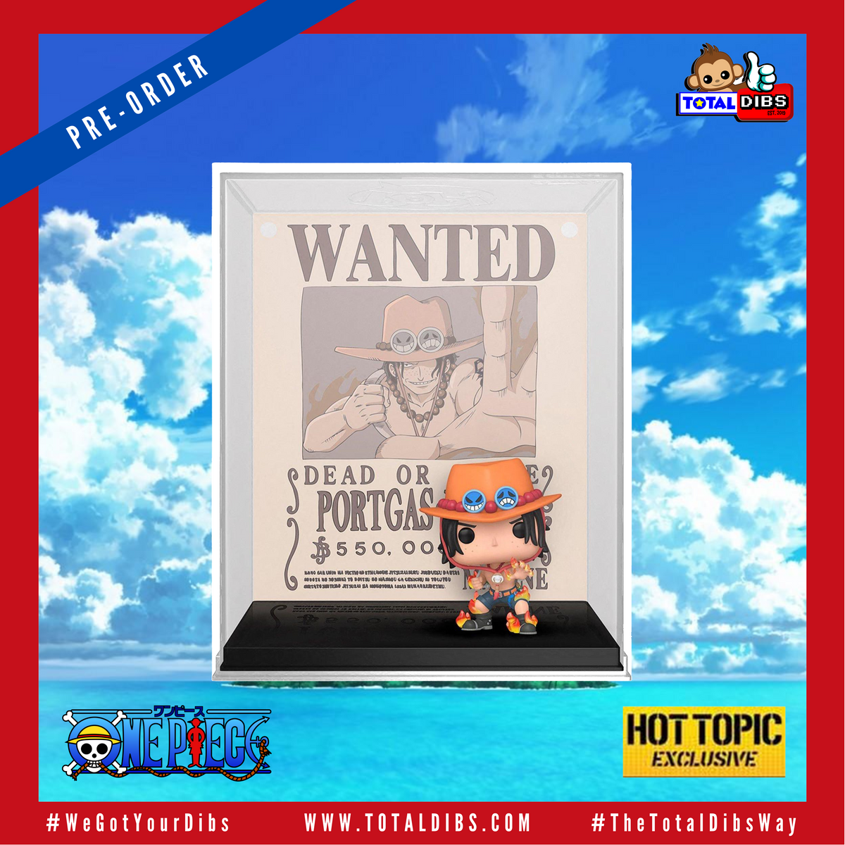 (PRE-ORDER) Pop! Animation: One Piece - Portgas Ace Pop Poster (Hot To ...