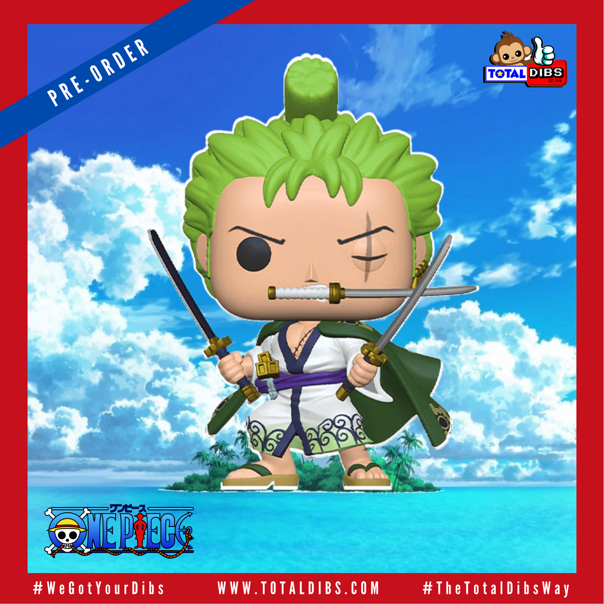 (PRE-ORDER) Pop! Animation: One Piece - Roronoa Zoro – Total Dibs