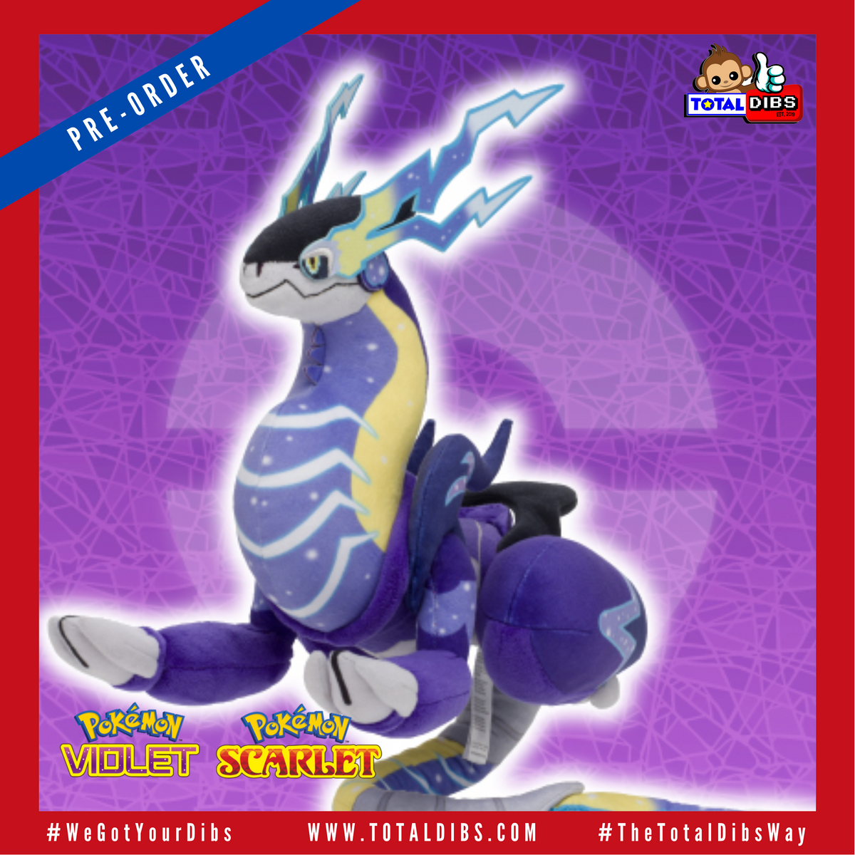 (PRE-ORDER) Pokemon Scarlet Violet - Miraidon Plush Doll – Total Dibs