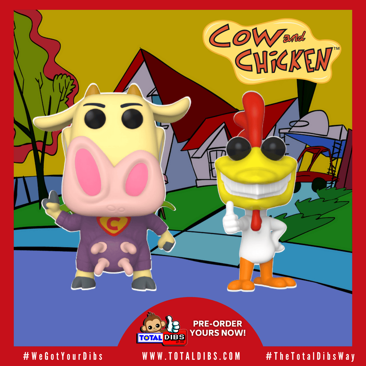 (PRE-ORDER) Pop! Animation: Cartoon Network - Cow & Chicken – Total Dibs
