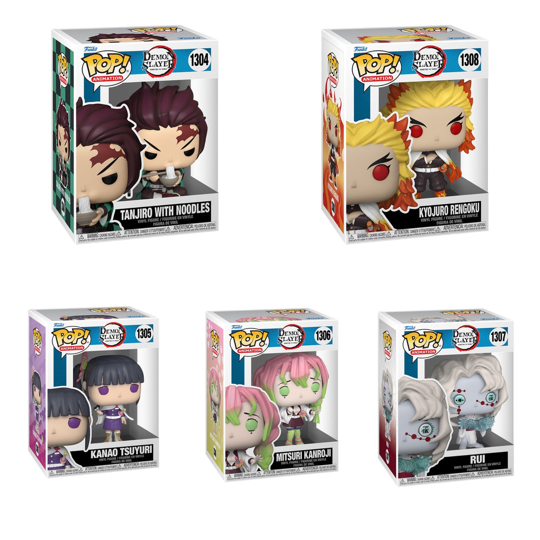 (PRE-ORDER) Pop! Animation: Demon Slayer - (Rengoku, Rui, Tanjiro with ...